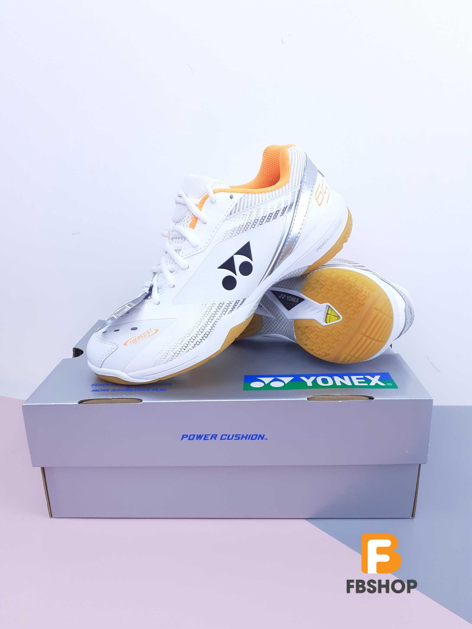 Giày Yonex SHB 65Z3 Wide Trắng cam 2023 | Thiết kế hoàn toàn mới